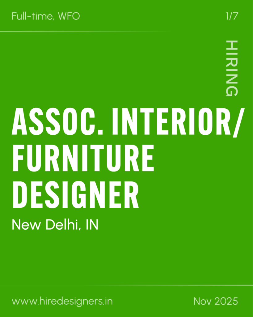 Assoc.Interior/Furniture Designer - Hire Designers